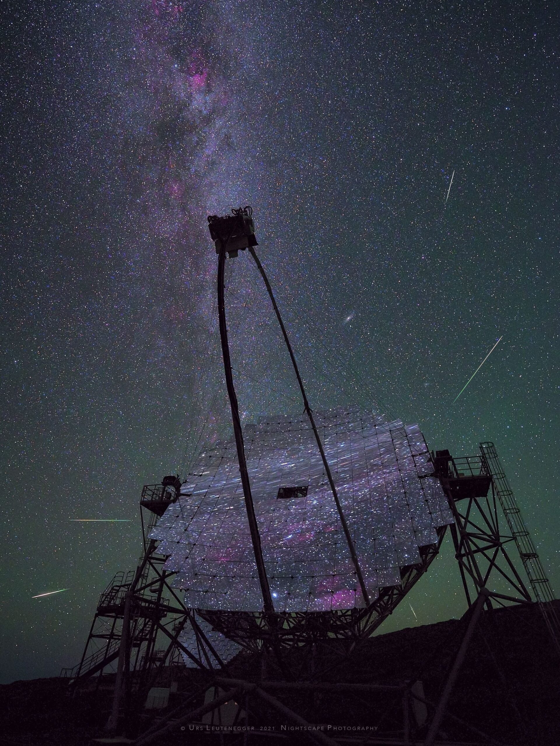 La lluvia de estrellas desde el Roque de los Muchachos, imagen del día